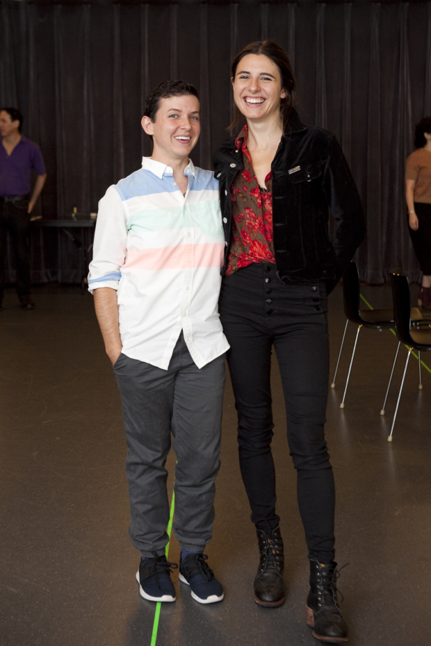 Jax Jackson and Marianne Rendón Rehearse Plot Points in Our Sexual Development - TheaterMania.com