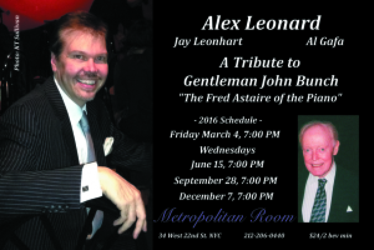 A Tribute to Gentleman John Bunch on New York City: Get Tickets Now ...