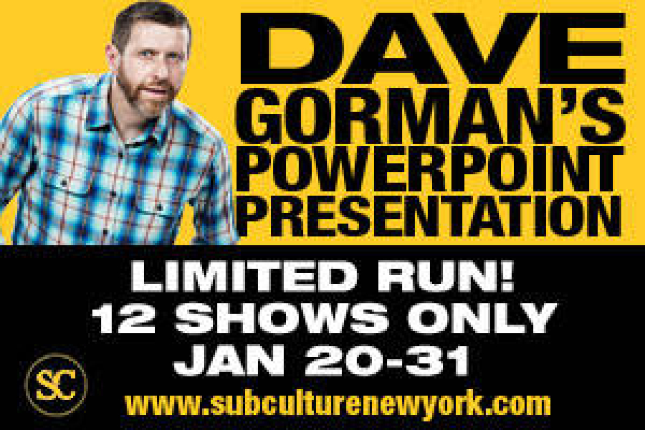 Dave Gorman’s Powerpoint Presentation on New York City: Get Tickets Now ...