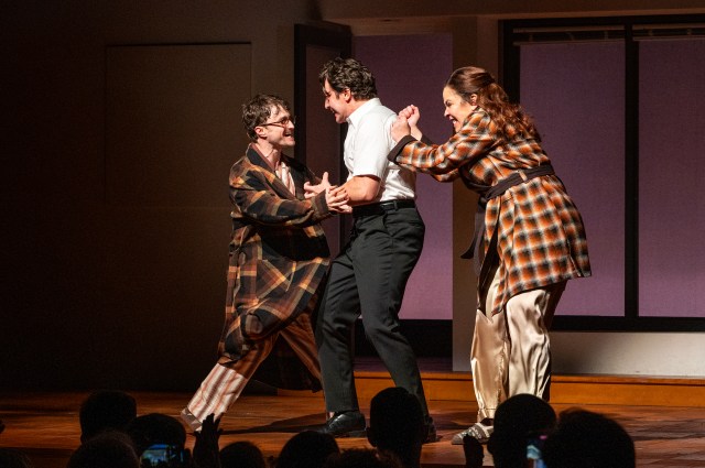 Daniel Radcliffe, Lindsay Mendez, and Jonathan Groff Open Merrily We ...