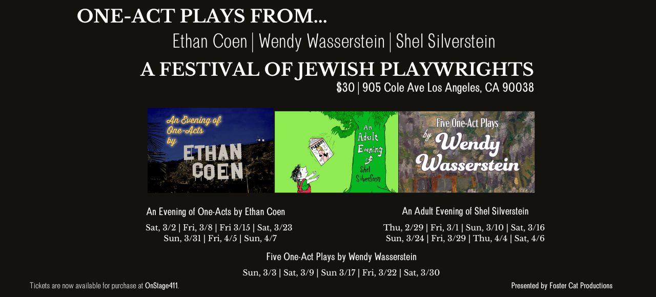 One-Act Plays From Ethan Coen, Wendy Wasserstein, and Shel Silverstein ...